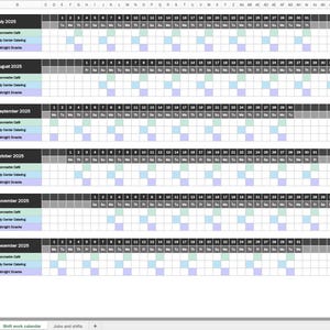 Work Shift Calendar Template | Employee Schedule Planner | Excel ...