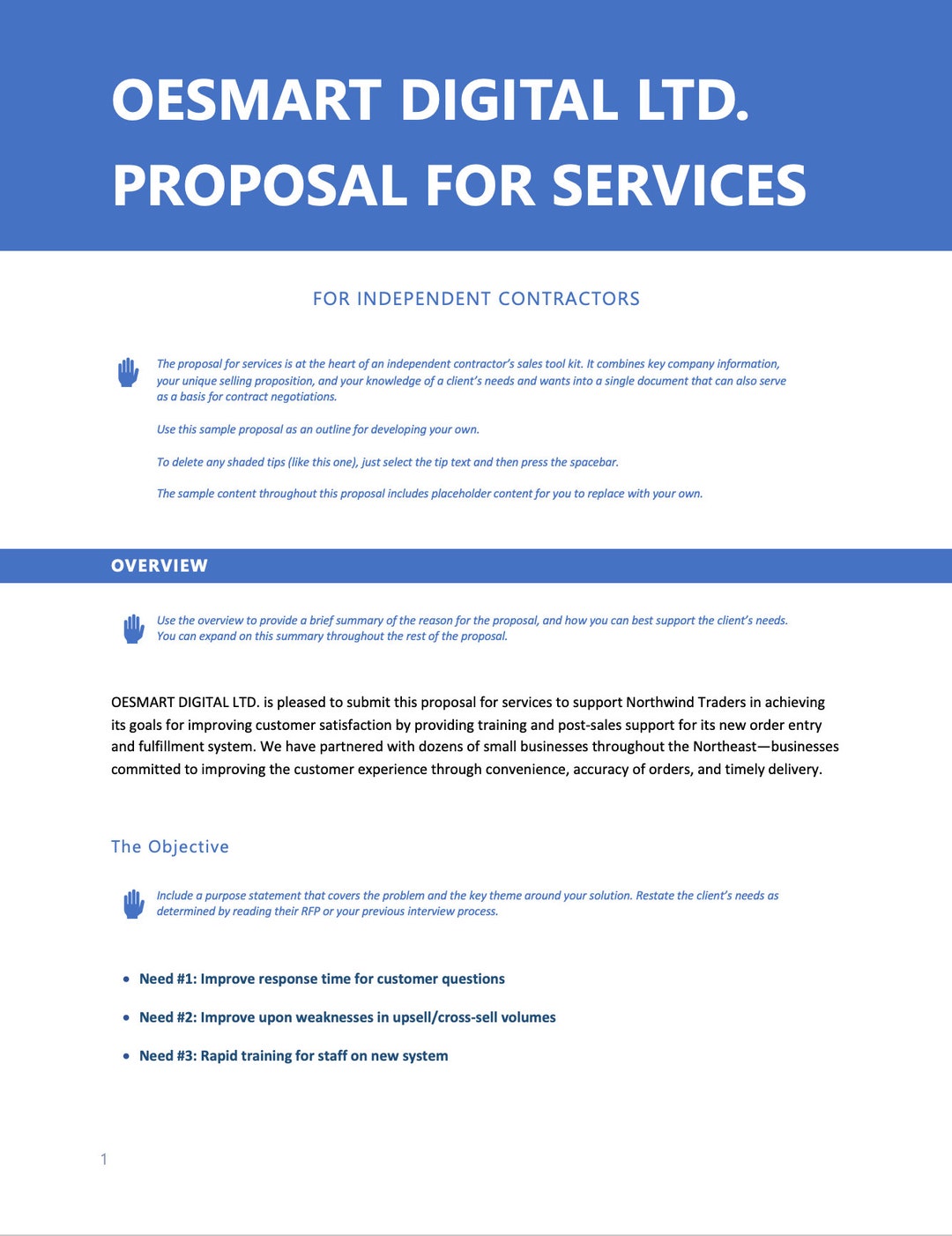 Business Services Proposal Template / Efficient Project Planning ...