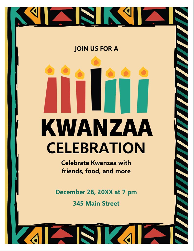 Kwanzaa Flyer Template / Cultural Event Flyer / Event Promotion ...