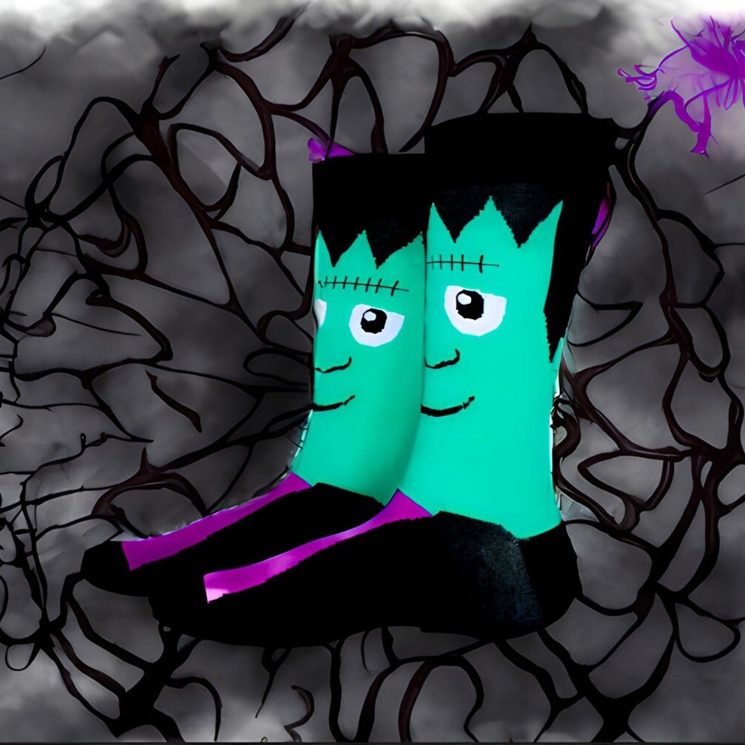 FRANKENSTEIN Horror Scary Monster Fun Dress Socks Novelty Socks Crazy ...