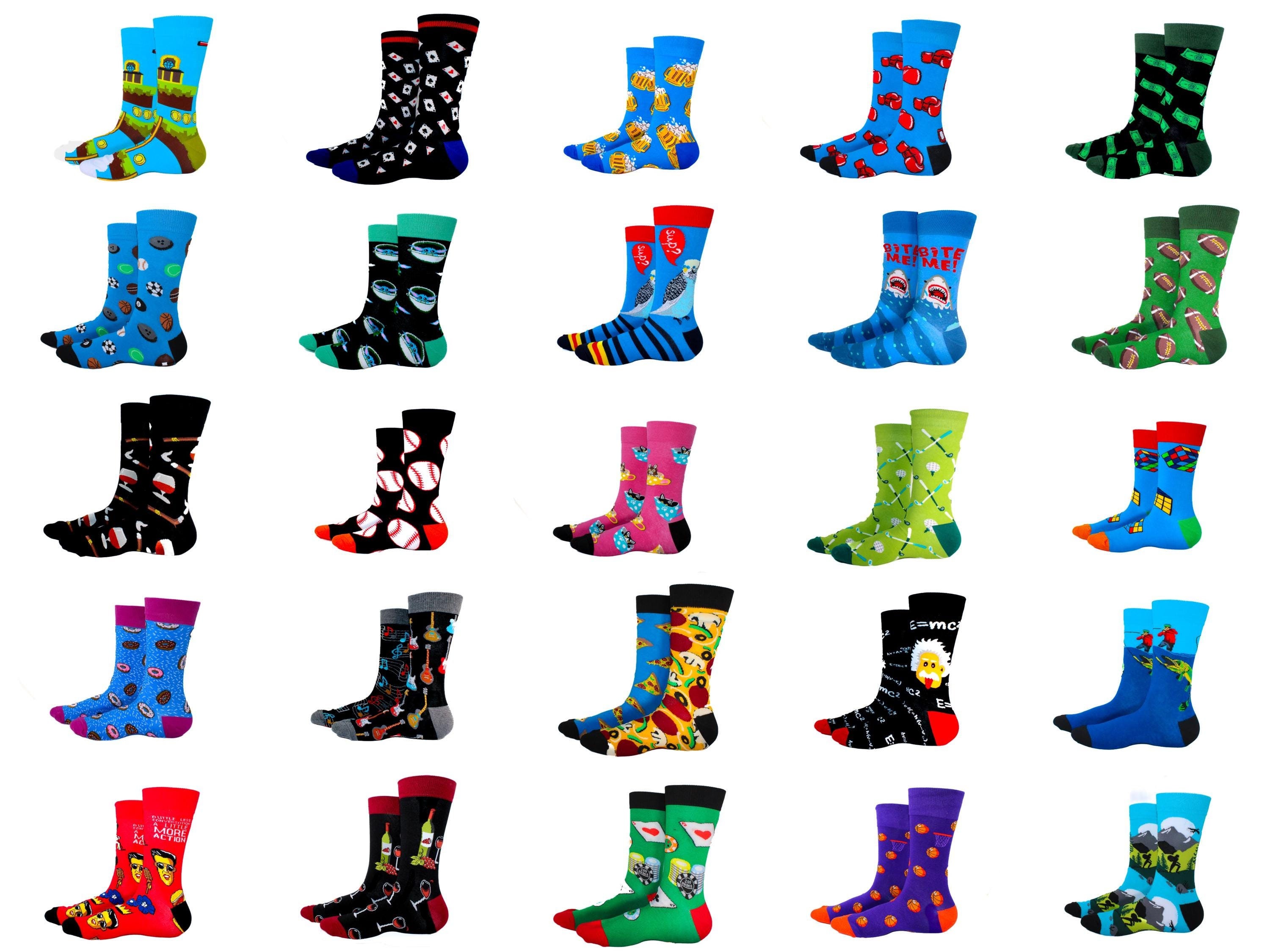 130+ Styles One Size Fun Dress Socks Novelty Crew Socks Crazy Socks Odd ...
