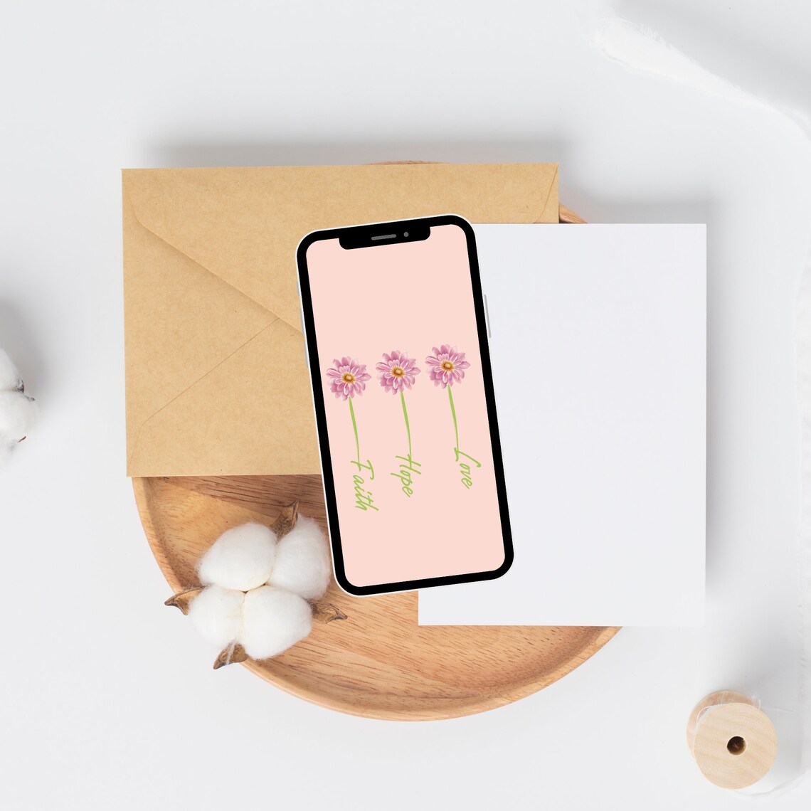 Flower Faith Hope Love iPhone Wallpaper| Christian Lock Screen| Pink ...