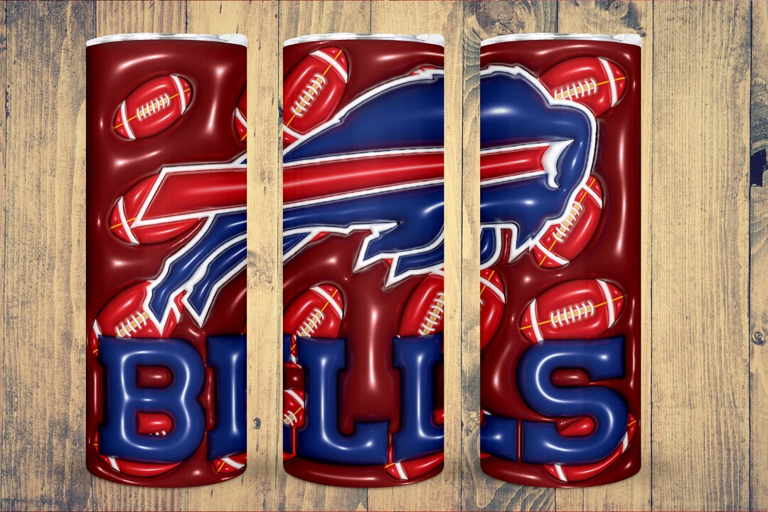 3D Inflated Buffalo Billls Football 300 DPI PNG Bubble Tumbler, 20oz ...