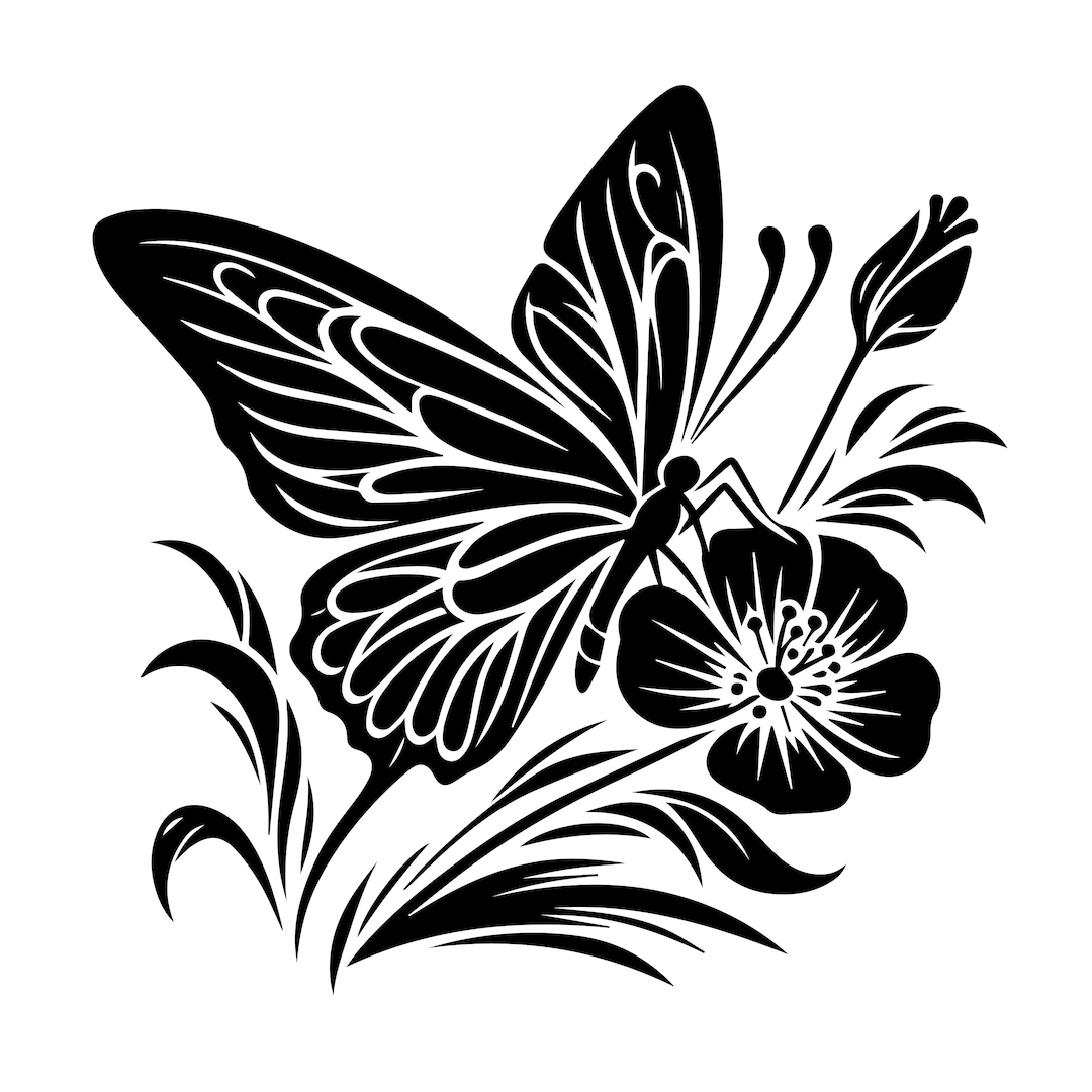 Butterfly Svg File, Butterflies Svg Design, Flowers Svg, Butterfly ...