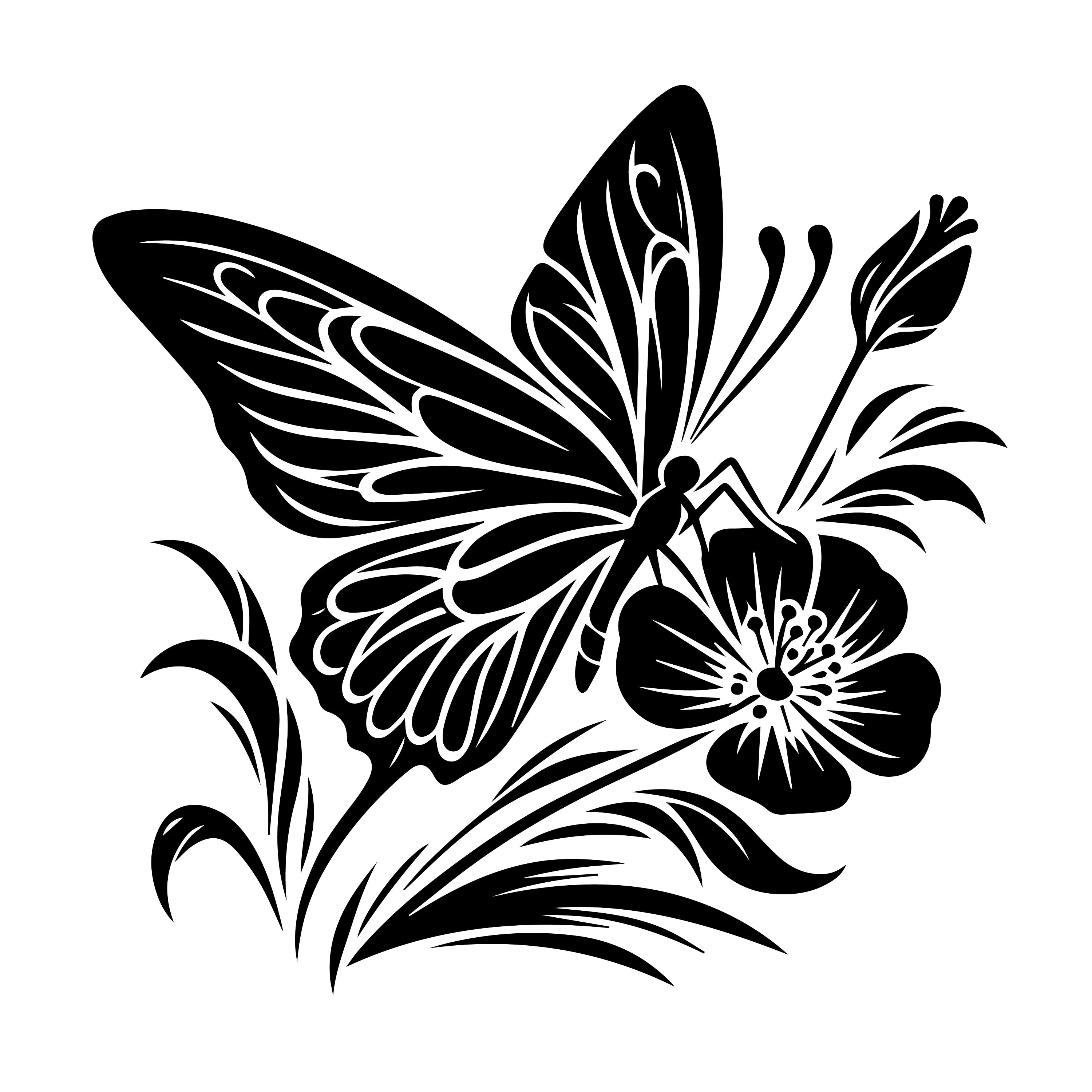Butterfly Svg File, Butterflies Svg Design, Flowers Svg, Butterfly ...
