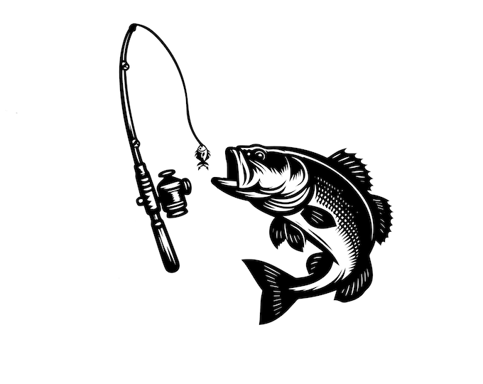 Fish Hook Svg, Bass Fishing Svg, Fishing Hook Svg, Fisherman, Bass Fish ...