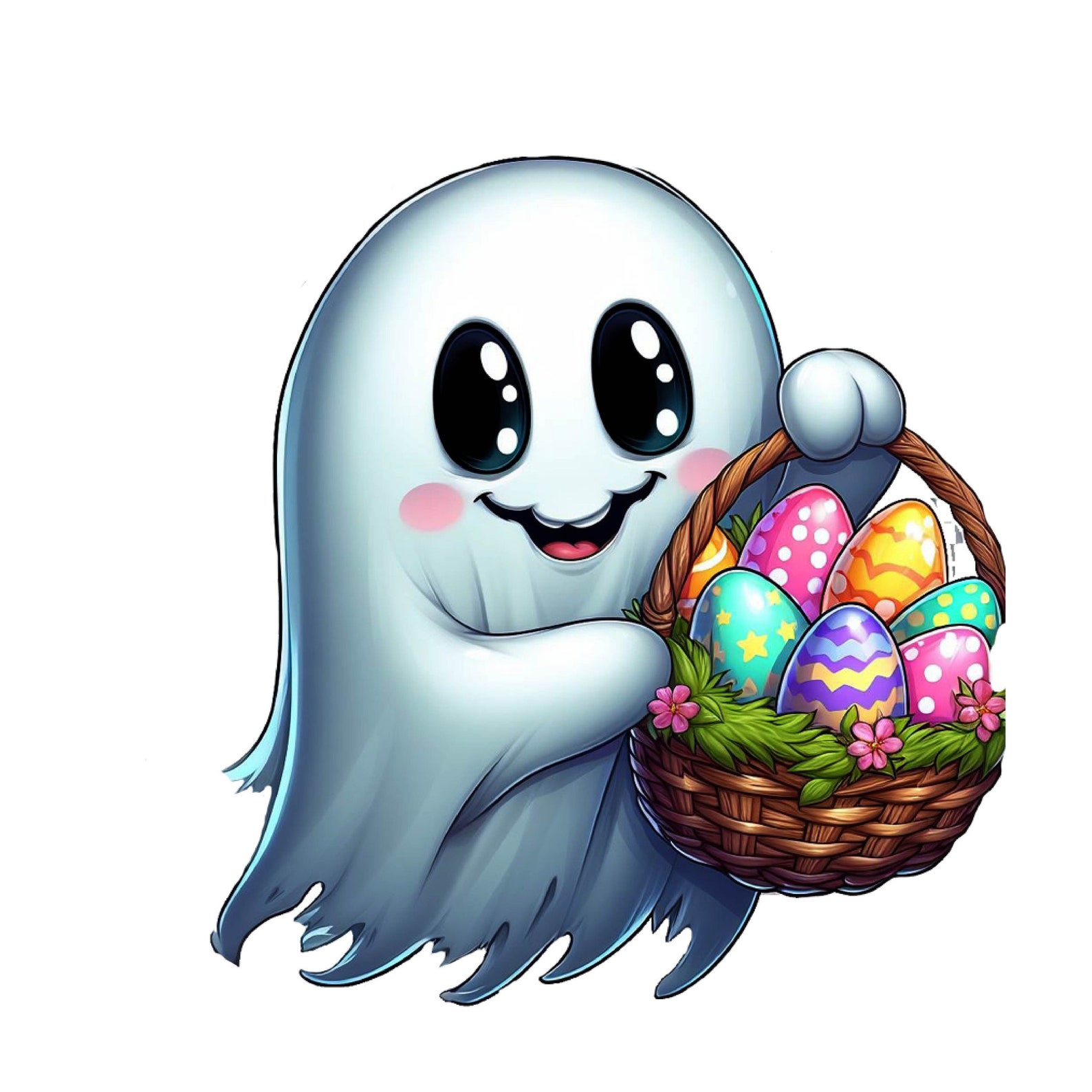 Easter Ghost PNG Sublimation, Easter Cute Ghost Svg, Easter Bunny Png ...