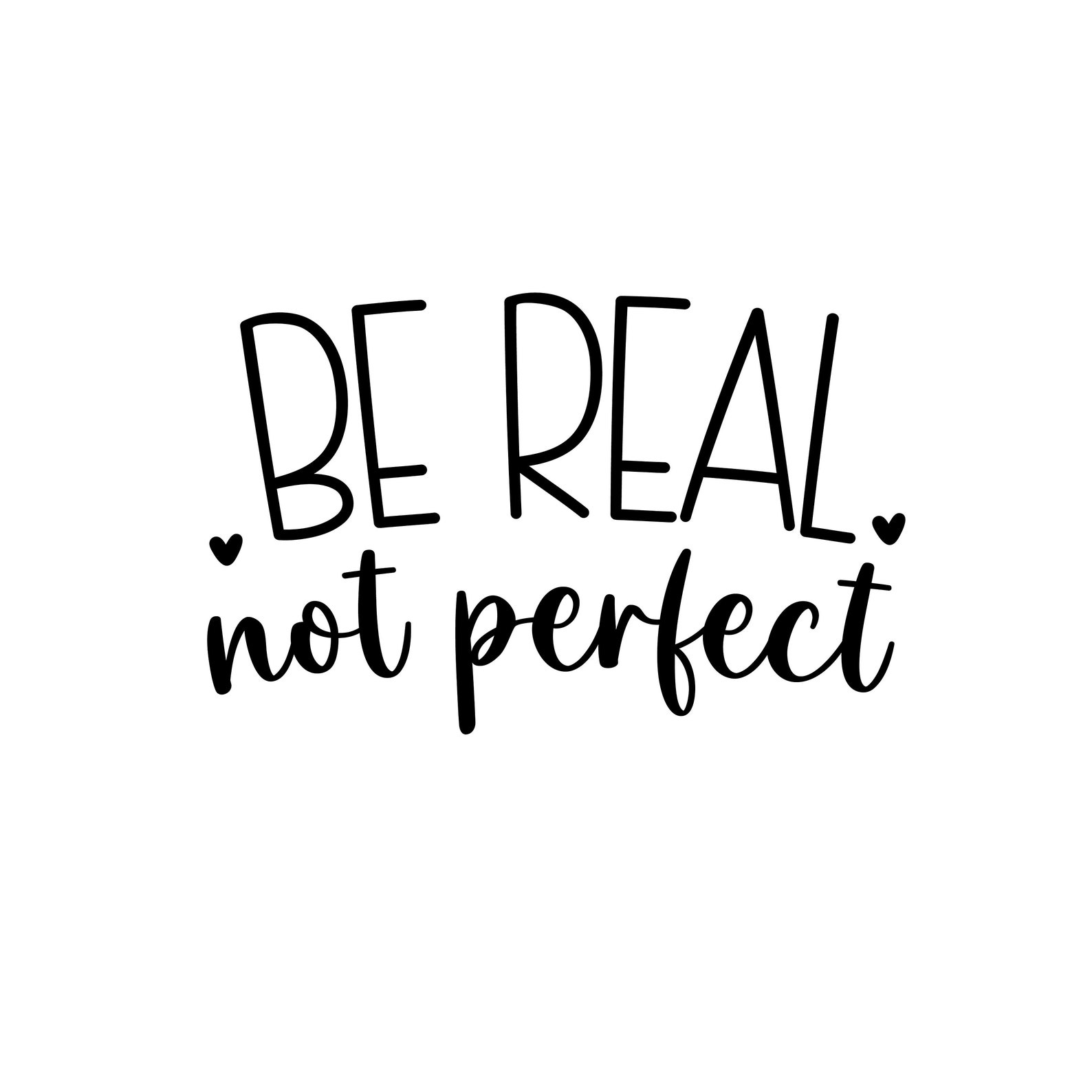 Be Real Not Perfect SVG PNG PDF, Worthy Svg, Inspirational Quote Svg ...