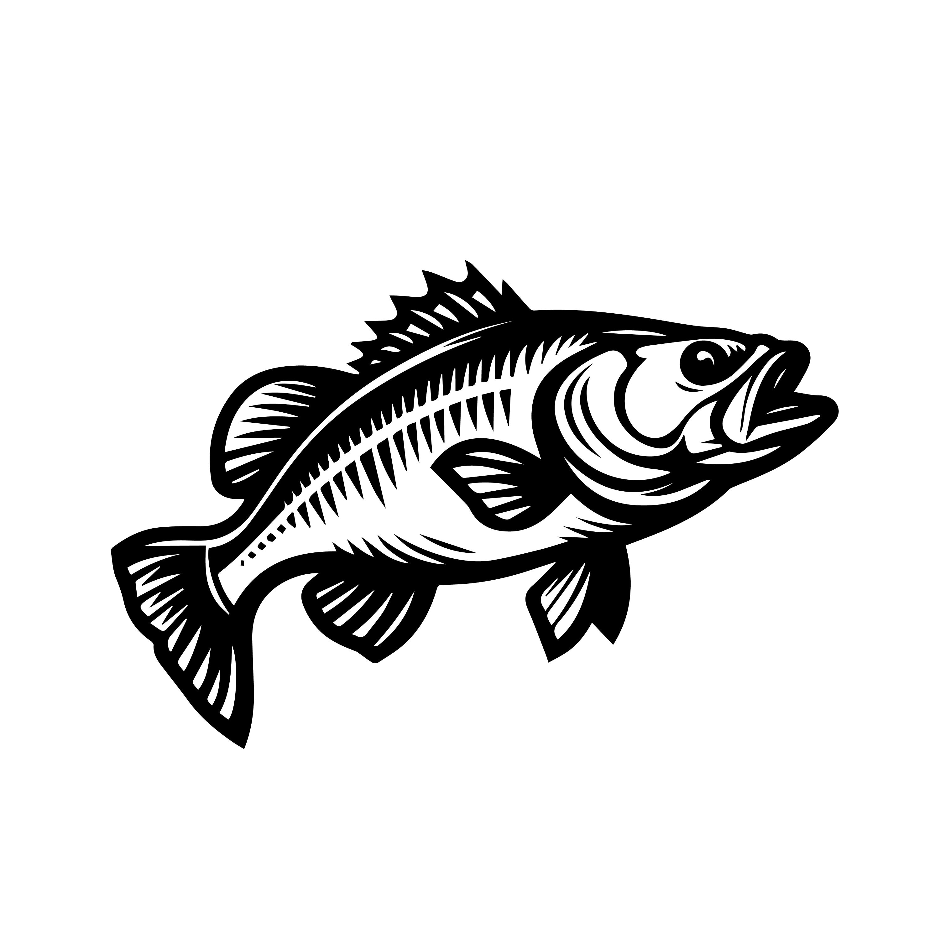 Bass Fishing Svg, Fishing Svg, Bass Fish Svg, Bass Clipart, Bass Vector ...