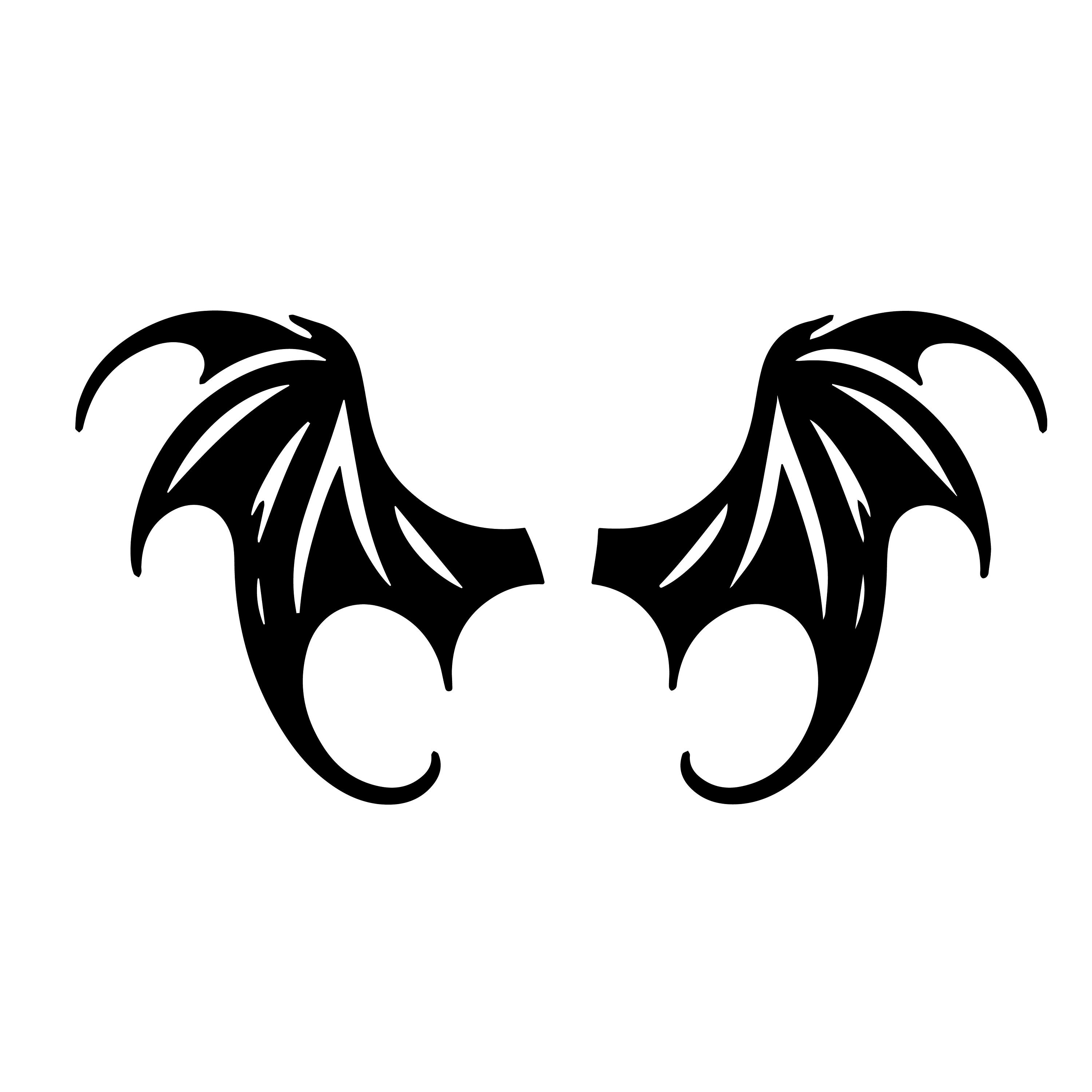 Dragon Wings Svg Design for Cricut and Silhouette, Bat Wings Svg, Scary ...