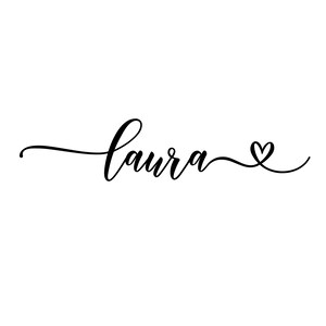 Custom Name in the Svg, Font With Heart Detail at the End SVG, EPS, PNG ...