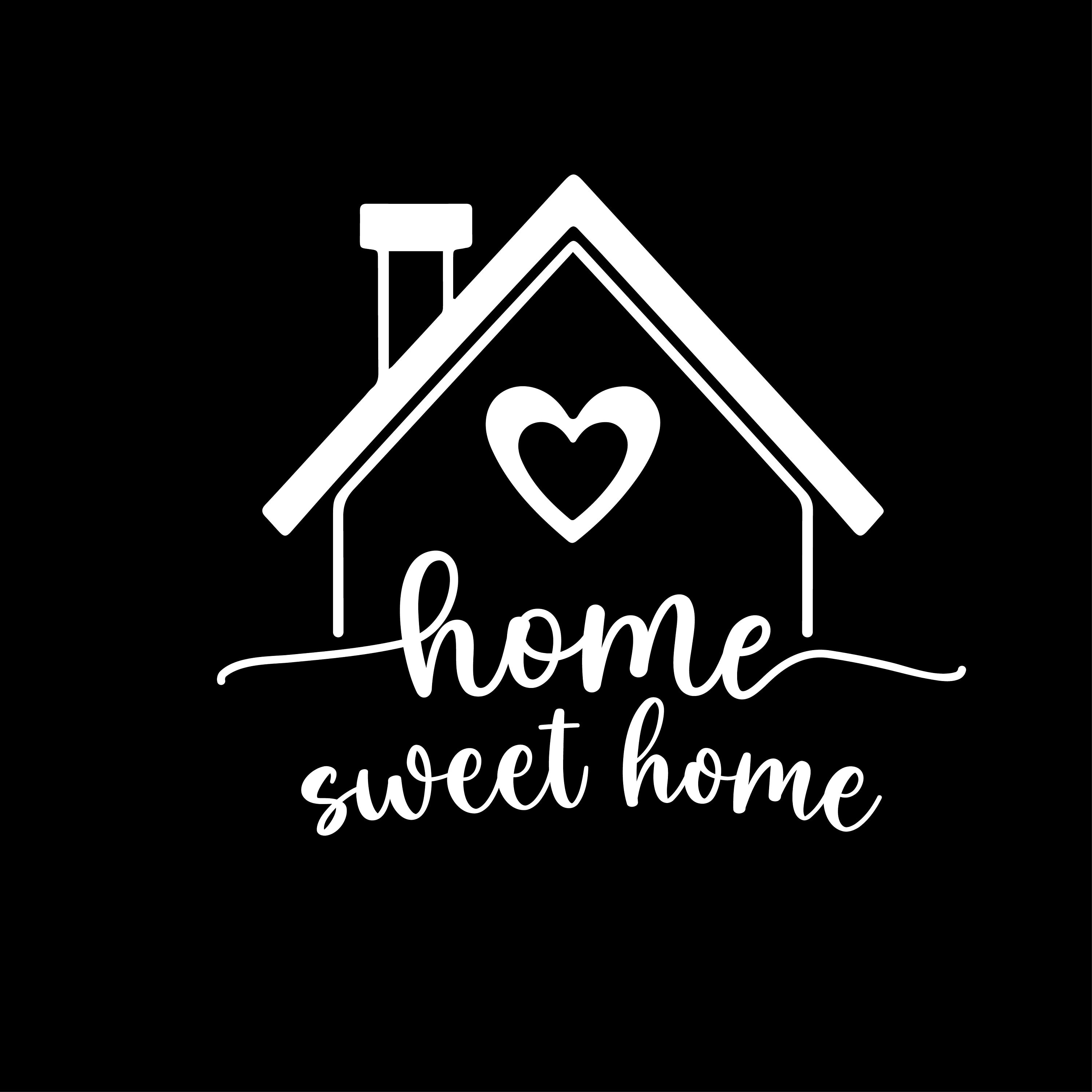 Home Sweet Home SVG Farmhouse Style Design - Etsy