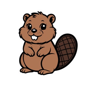 Beaver SVG - Cricut, Silhouette ,artistic Design Happy Beaver Cut File ...