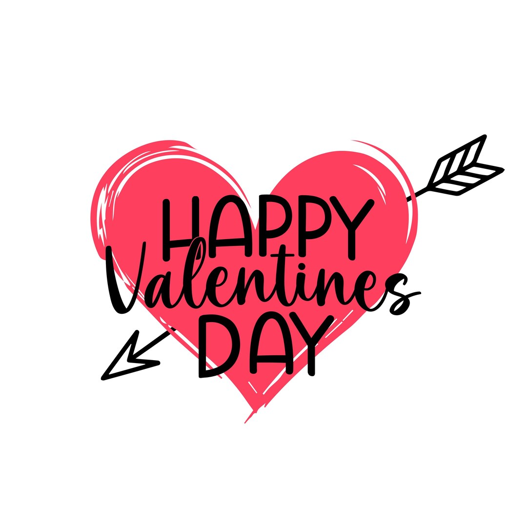 Happy Valentine's Day SVG Cut Files, Valentine's Day Shirt SVG, Heart ...