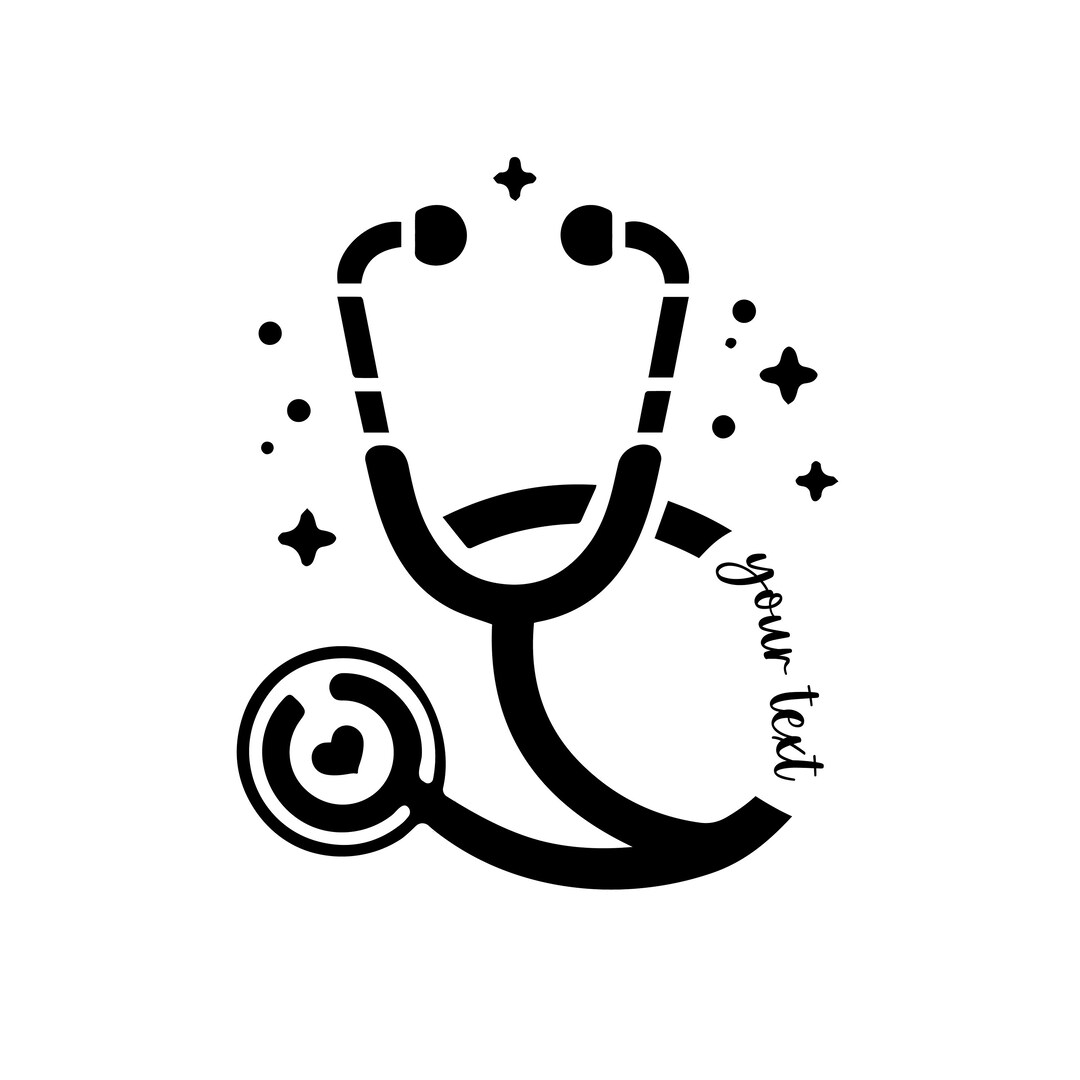 Nurse Stethoscope SVG, Stethoscope With Heart, Doctor Svg, Medical Svg ...