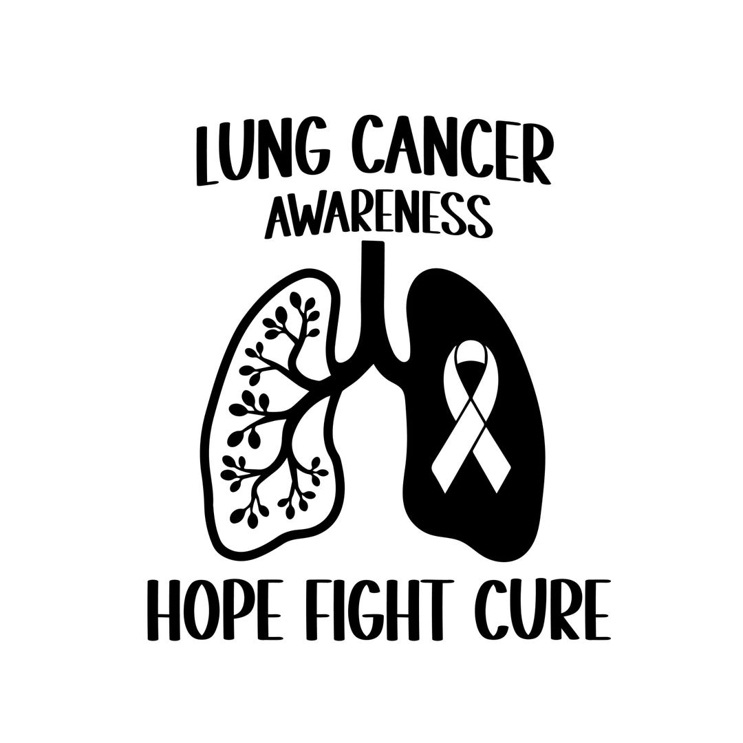 Lung Cancer Svg With Bundle, Cancer Svg, Cancer Ribbon Svg, Medical Svg ...