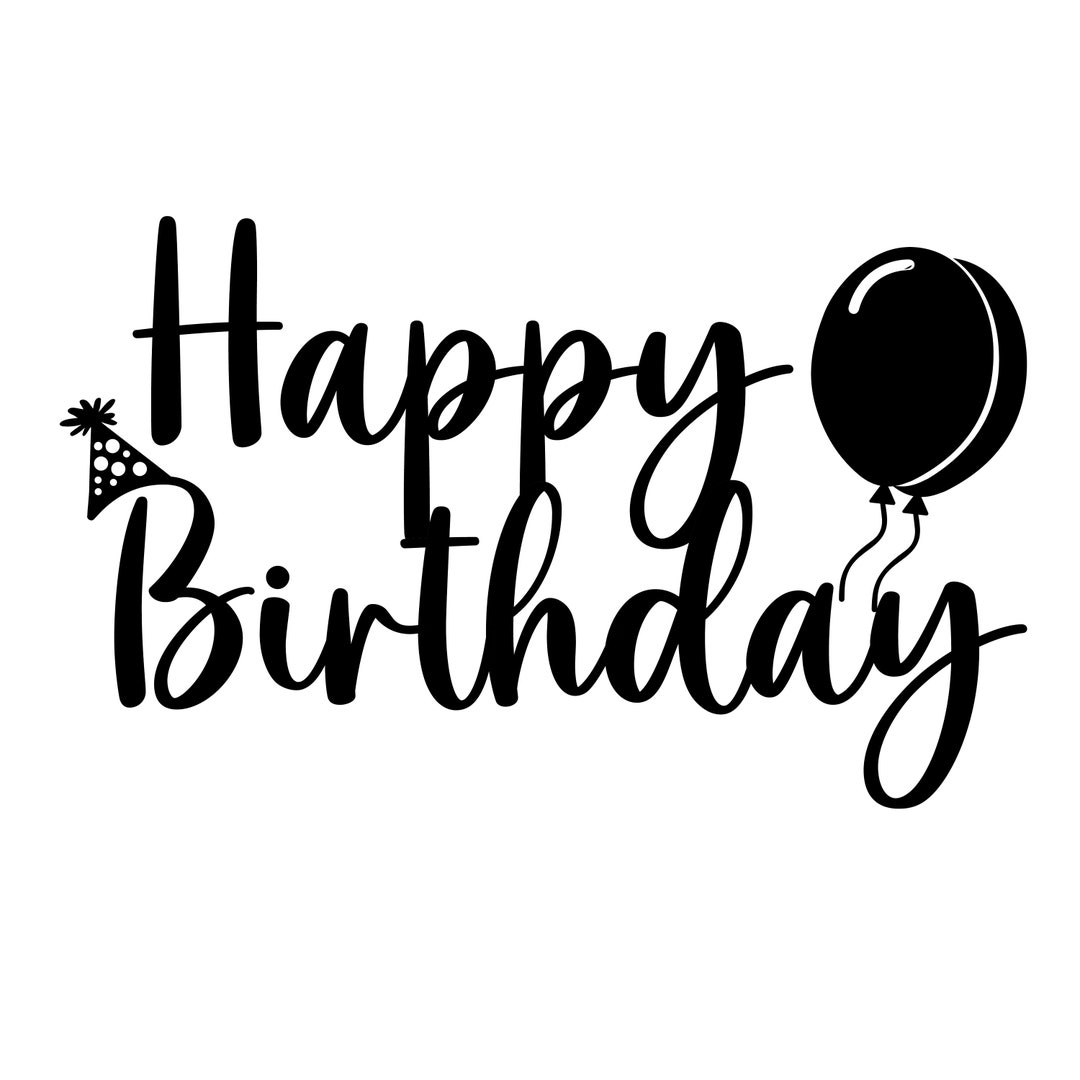 Happy Birthday Svg, Happy Birthday Cake Topper Svg, Birthday Svg ...