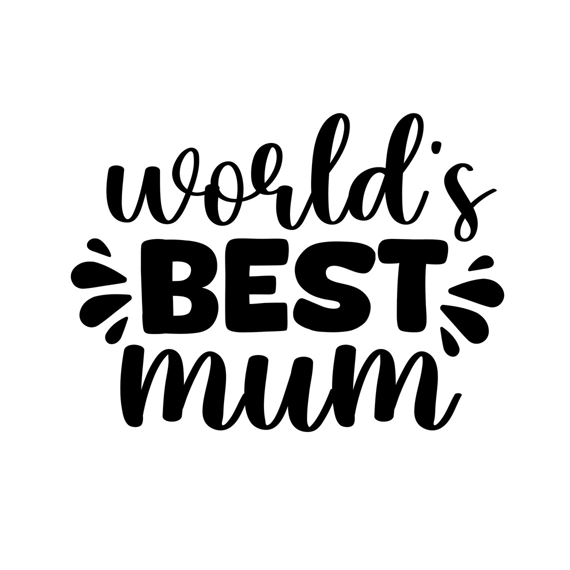 Instant SVG,PNG World's Best Mum Svg, Mum Svg, Mothers Day Svg, Cut ...