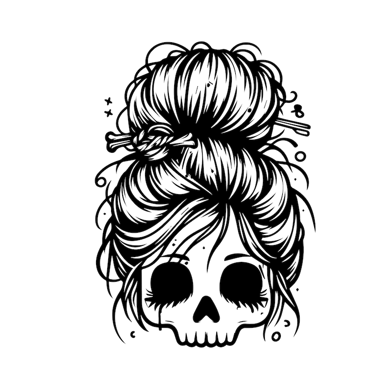 Skeleton Hair Clipart - Etsy