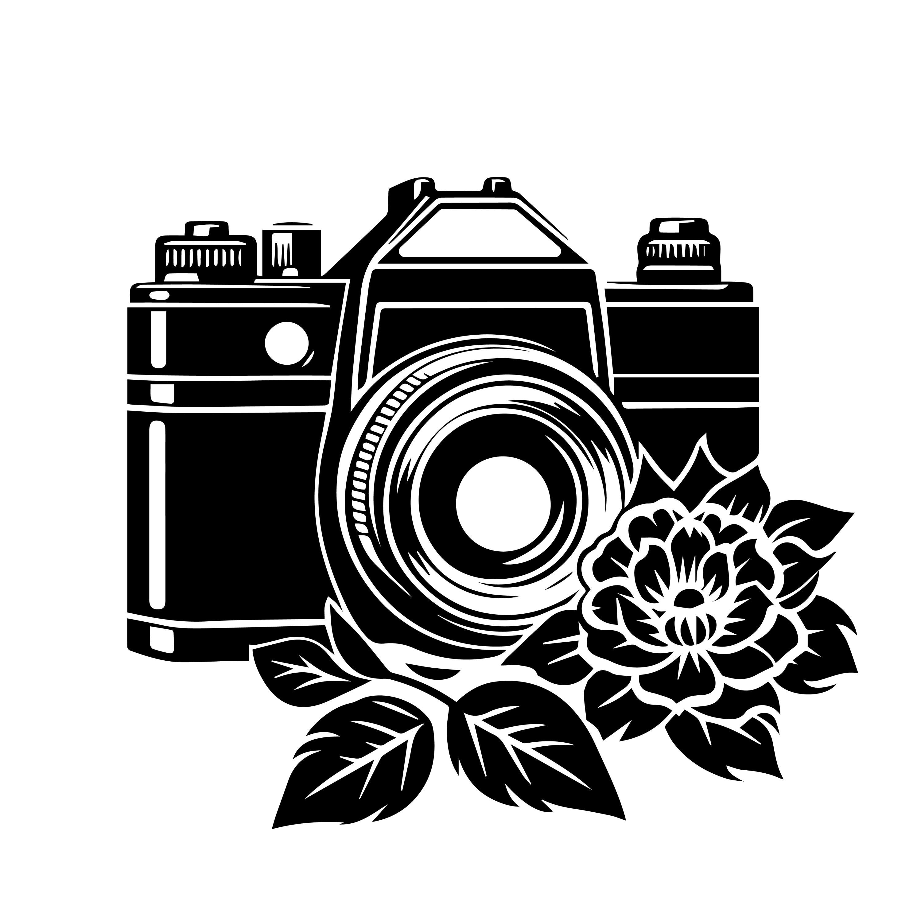 Floral Camera SVG File, Flower Camera Cut File, Photography SVG File ...