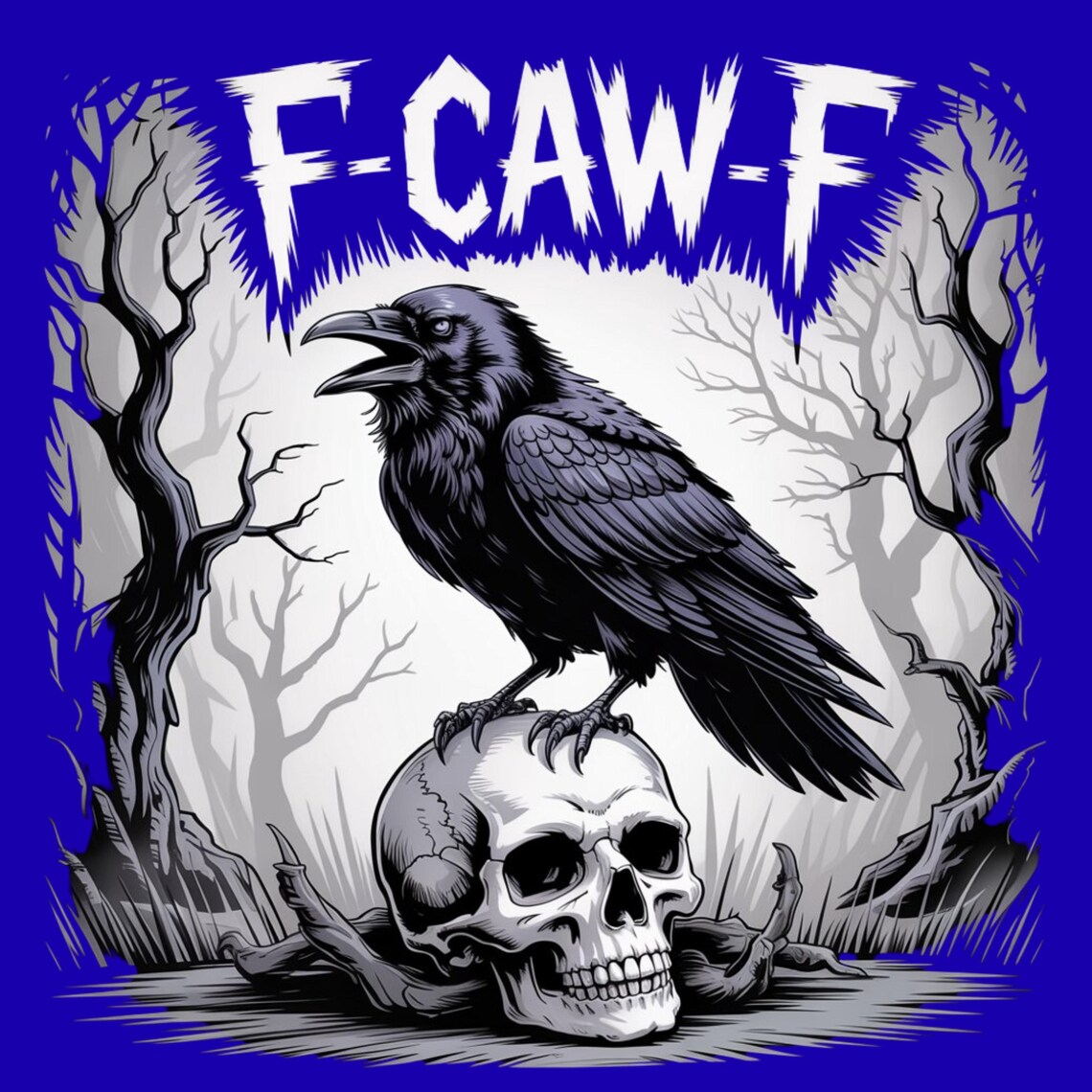 F-caw-f PNG, Funny F-caw-f SVG, Gothic Crow Humor Design, Halloween Png ...