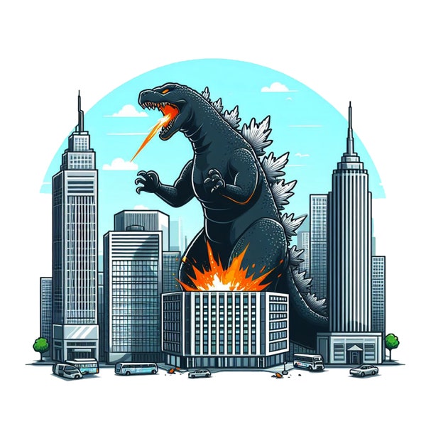 Godzilla Printables - Etsy