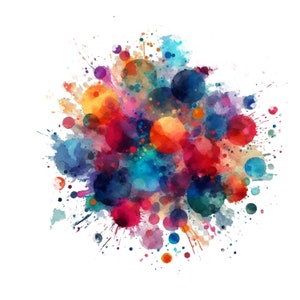 Watercolor Color Splash Clipart PNG, Paint Splatter Clipart, Alcohol ...