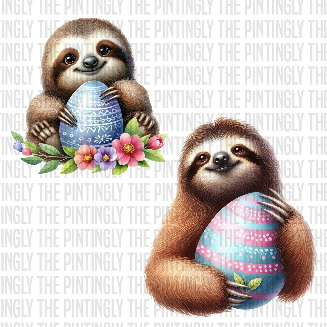 Happy Easter Png File, Sloth Svg Files, Easter Sloth Shirt Png File ...