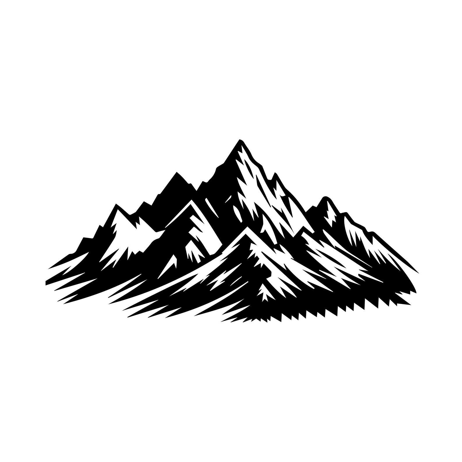 Mountains SVG, File for Cricut, for Silhouette, Cut Files, Forest ...