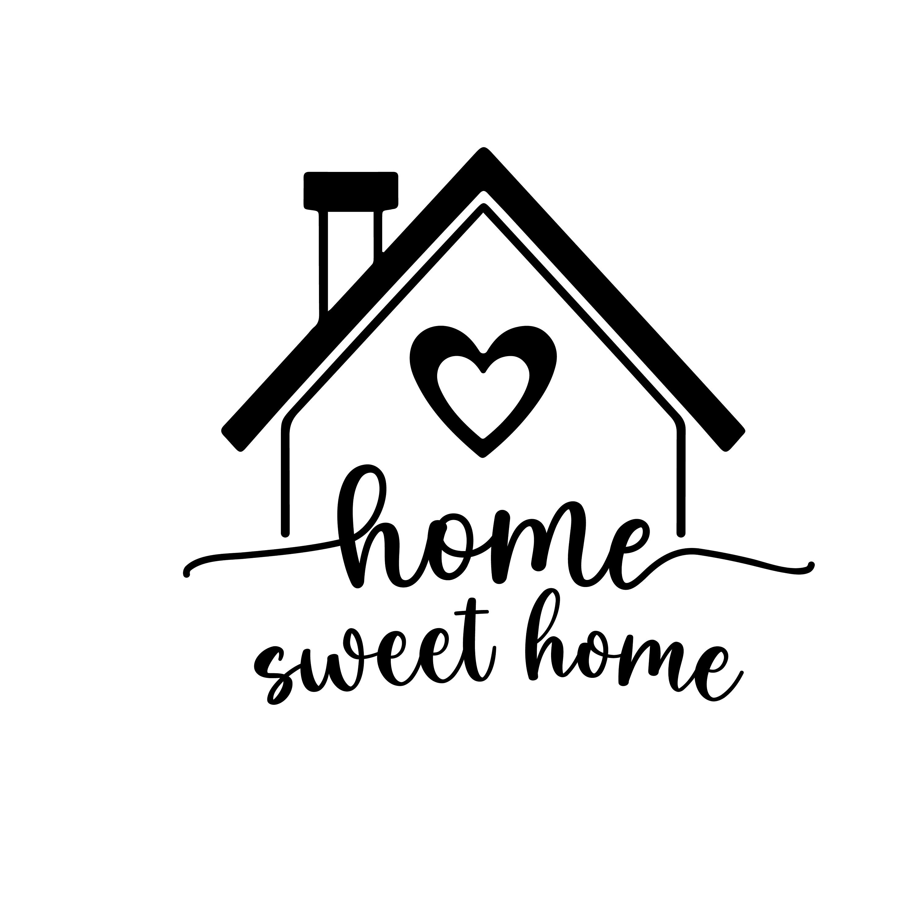 Home Sweet Home SVG Farmhouse Style Design - Etsy
