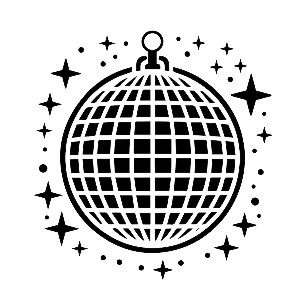 Disco Ball Svg File, Discoball Svg, Party Svg, Dance, Funny, Disco ...