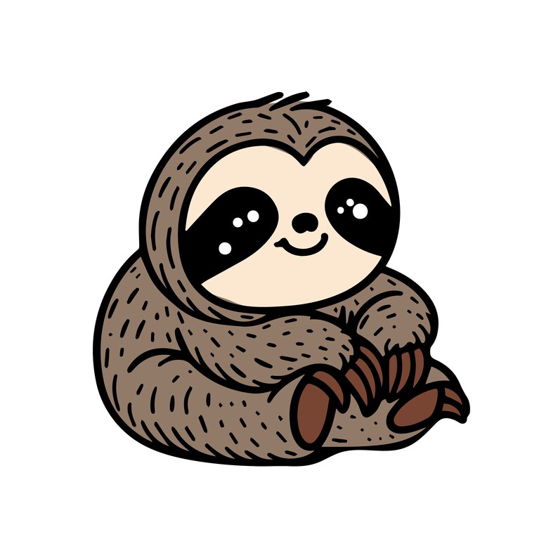 Sloth SVG PNG, Sloth on Branch Svg, Cute Sloth Svg, SVG Files for ...