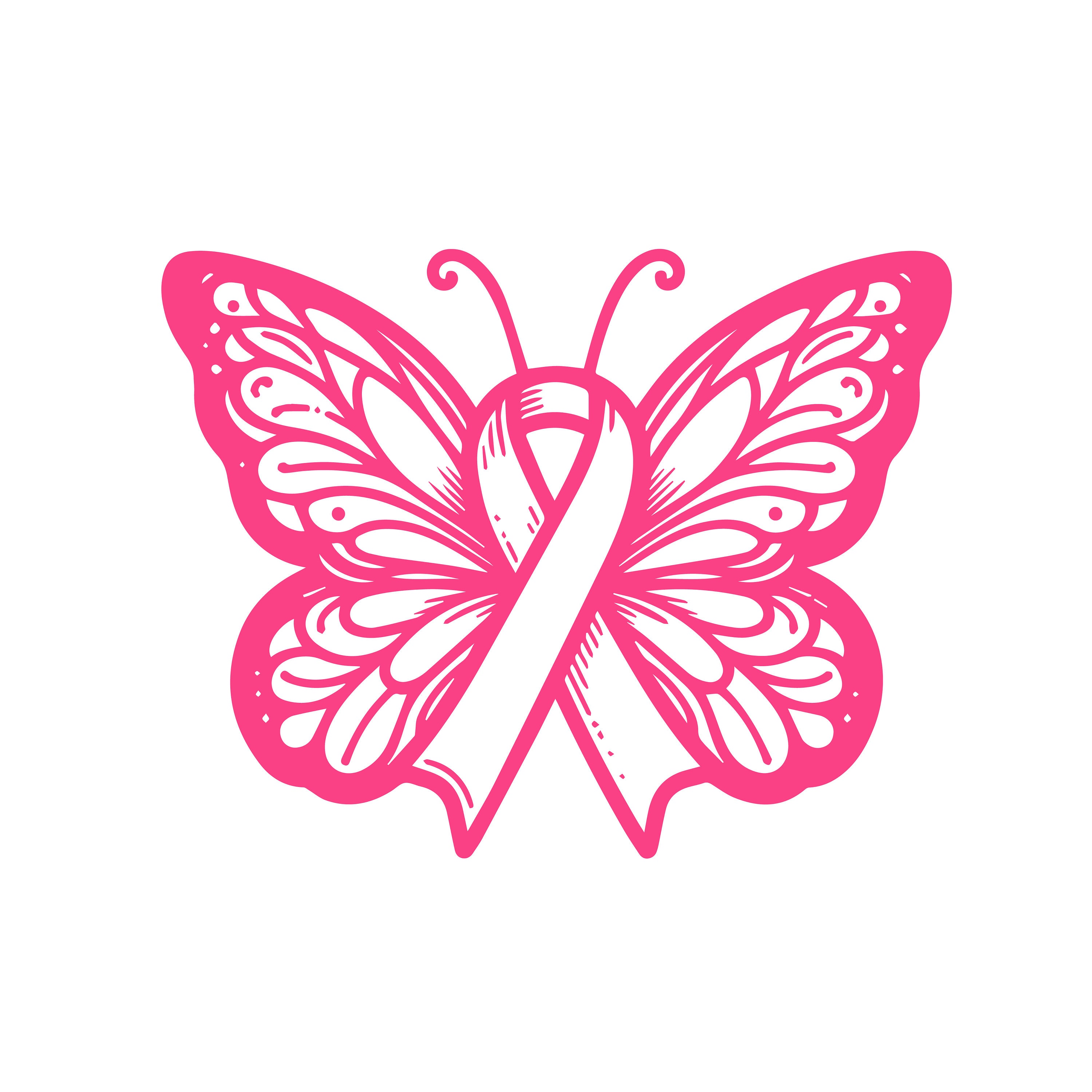 Butterfly Breast Cancer SVG, Breast Cancer Svg,breast Cancer Awareness ...