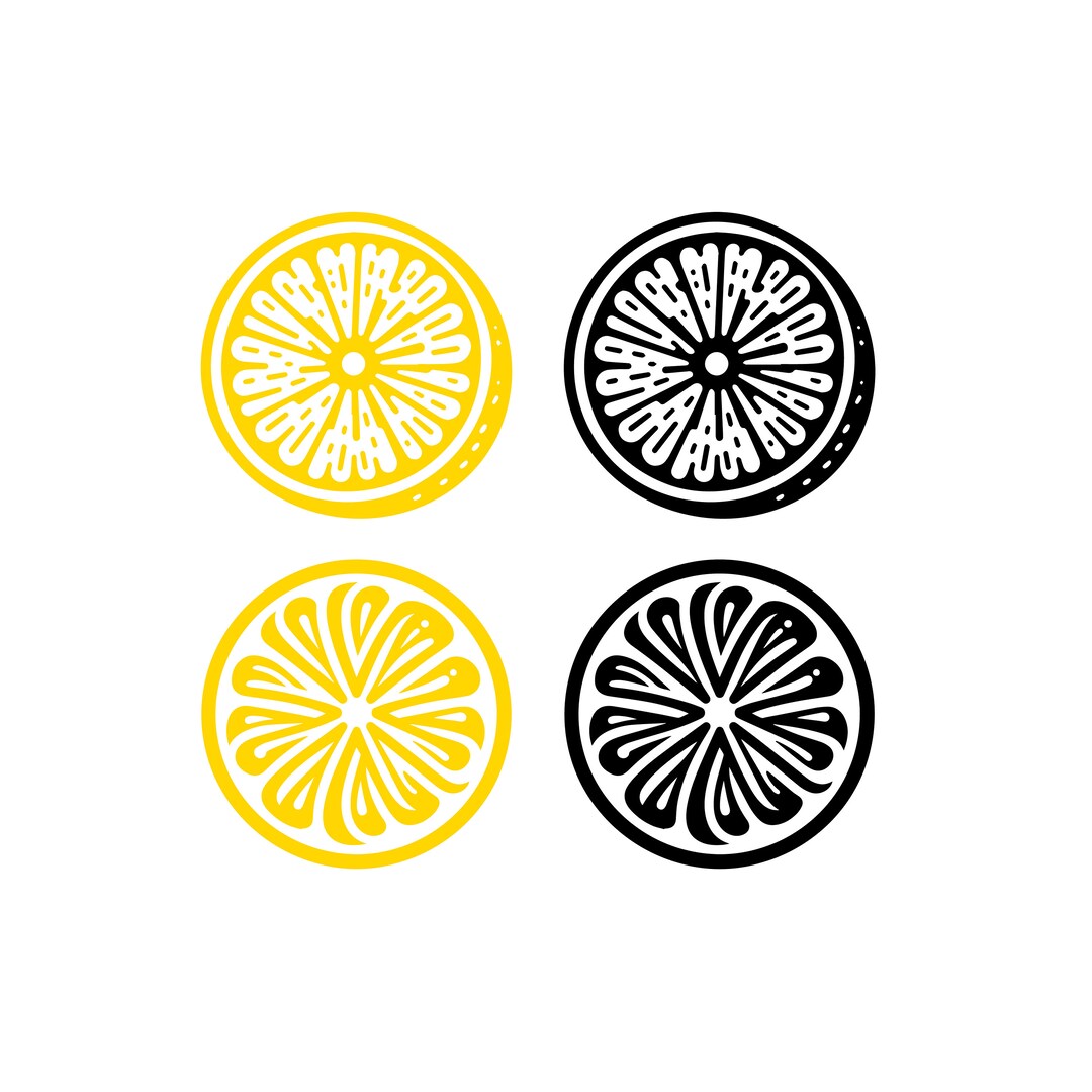 Lemon SVG Bundle, Lemon Slice Svg, Summer Fruit Clipart, Lemon Cut File ...