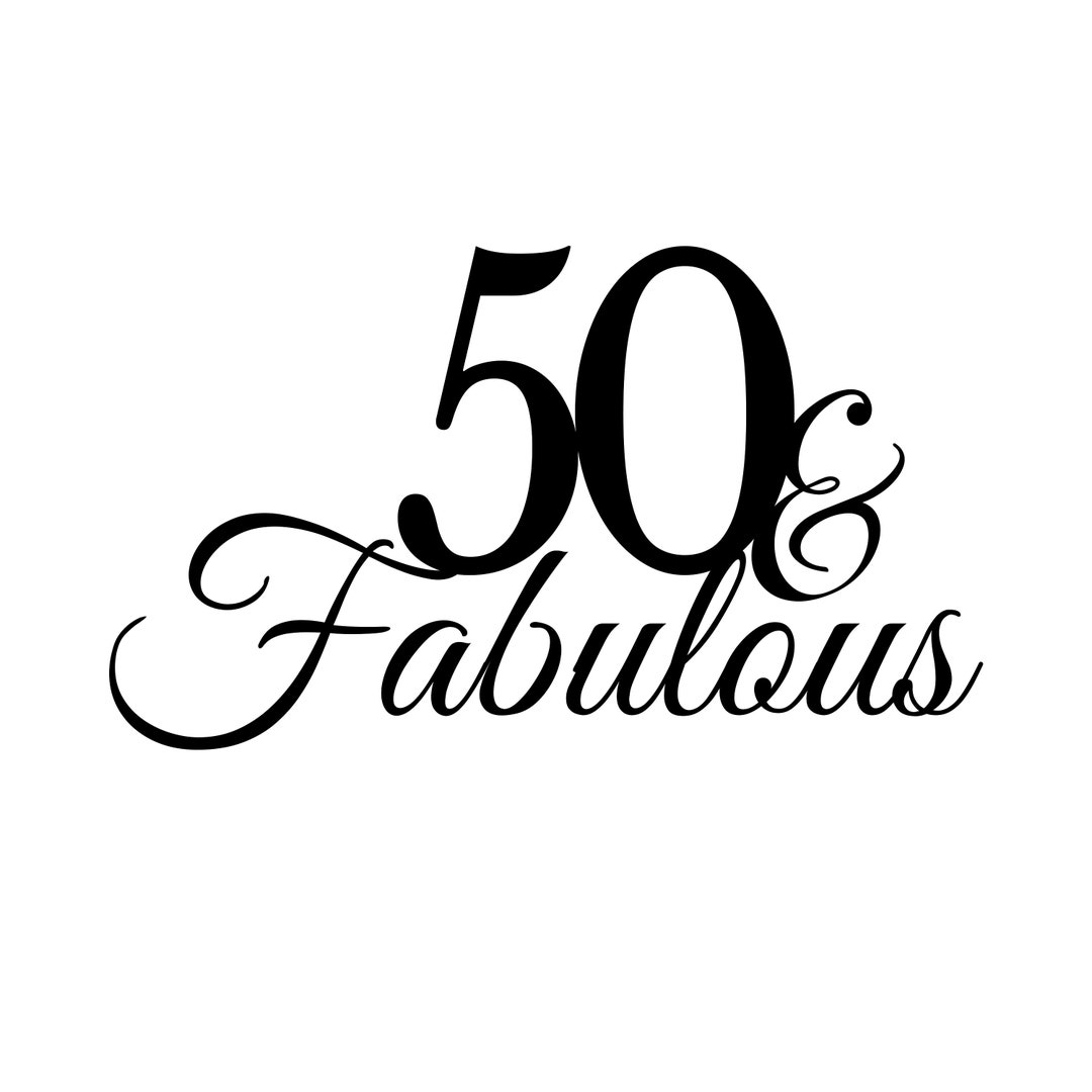 Cake Topper Svg 50 And Fabulous Cake Topper Svg Birthday Cake Topper