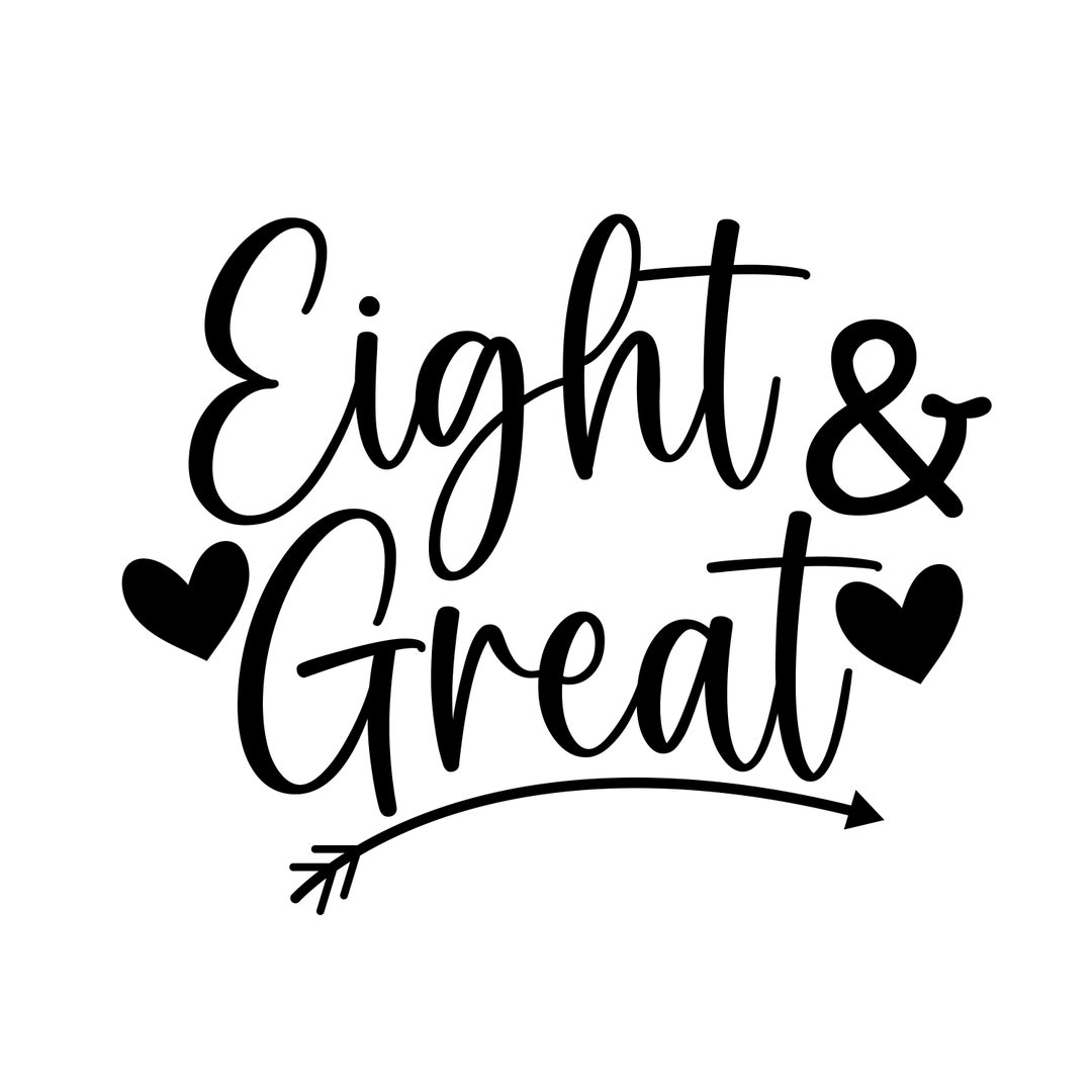 Eight and Great Cut File - SVG Files - Silhouette Cameo, Cricut - Etsy