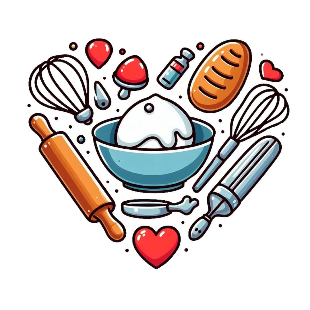 Bake Tools Heart Png Sublimation Design Download, Baking Png, Cooking ...