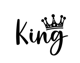 King SVG With Crown, King Cut File, King SVG Cricut, Crown SVG Cricut ...