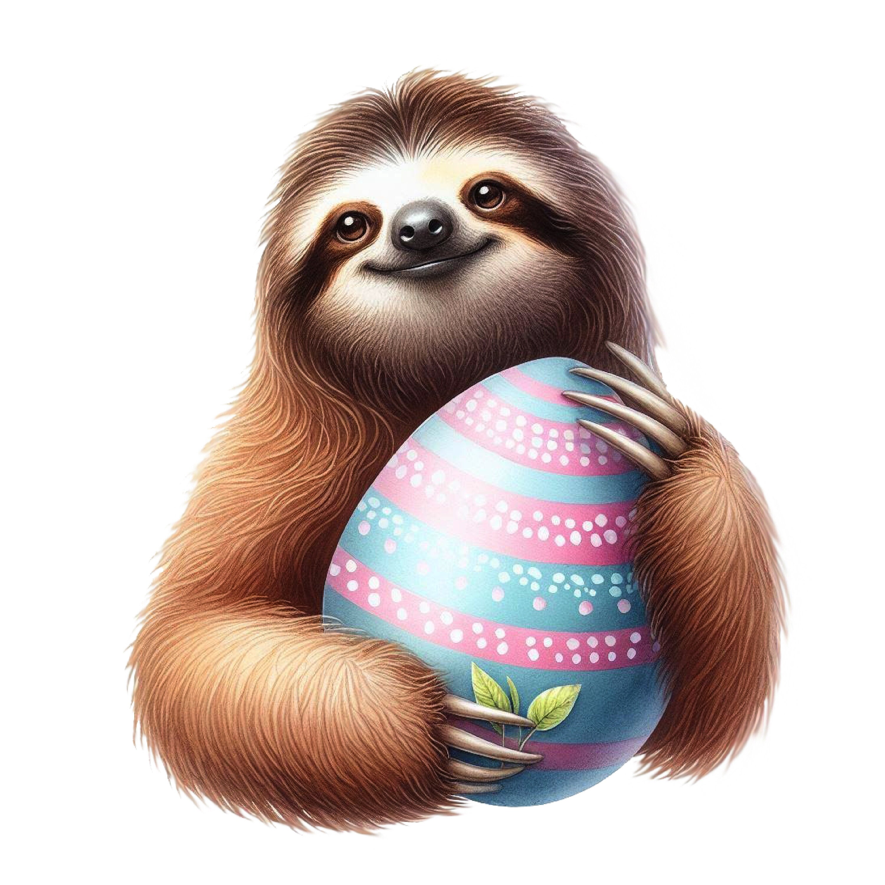 Happy Easter Png File, Sloth Svg Files, Easter Sloth Shirt Png File ...