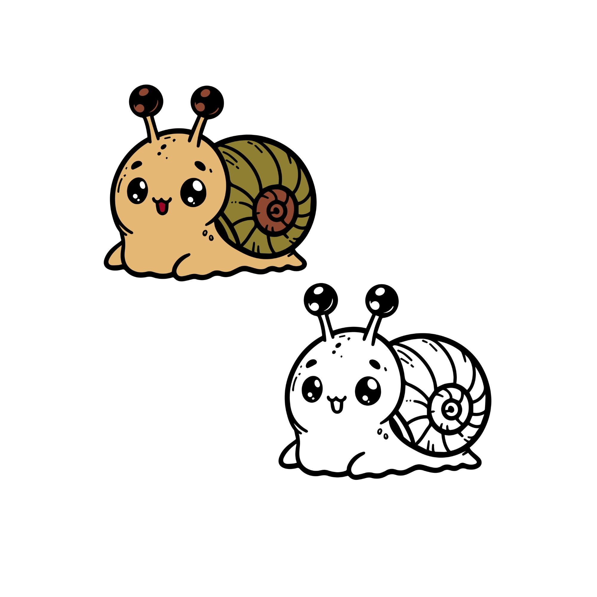 Snail Svg, Kawaii Svg, Cute Svg, Snail Clipart, Cute Snail Svg, Baby ...