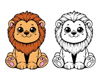 Baby Lion Svg Animal Svg Baby Lion Cut File Safari Jungle Animal Svg ...