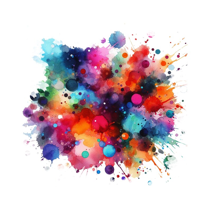 Watercolor Color Splash Clipart PNG, Paint Splatter Clipart, Alcohol ...