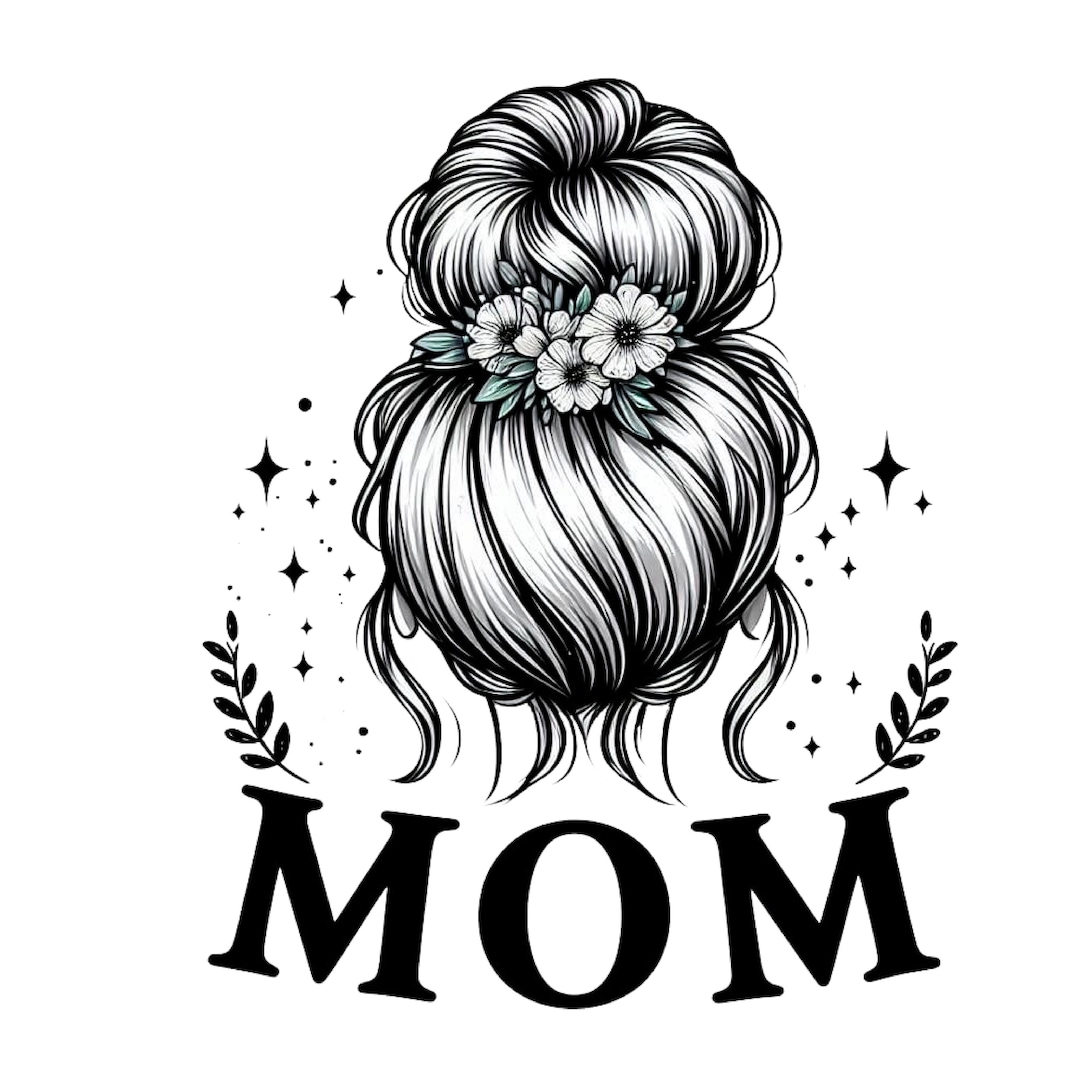Mom Life Svg, Messy Bun Svg, Messy Bun Mom Svg, Mom Skull Svg, Messy ...
