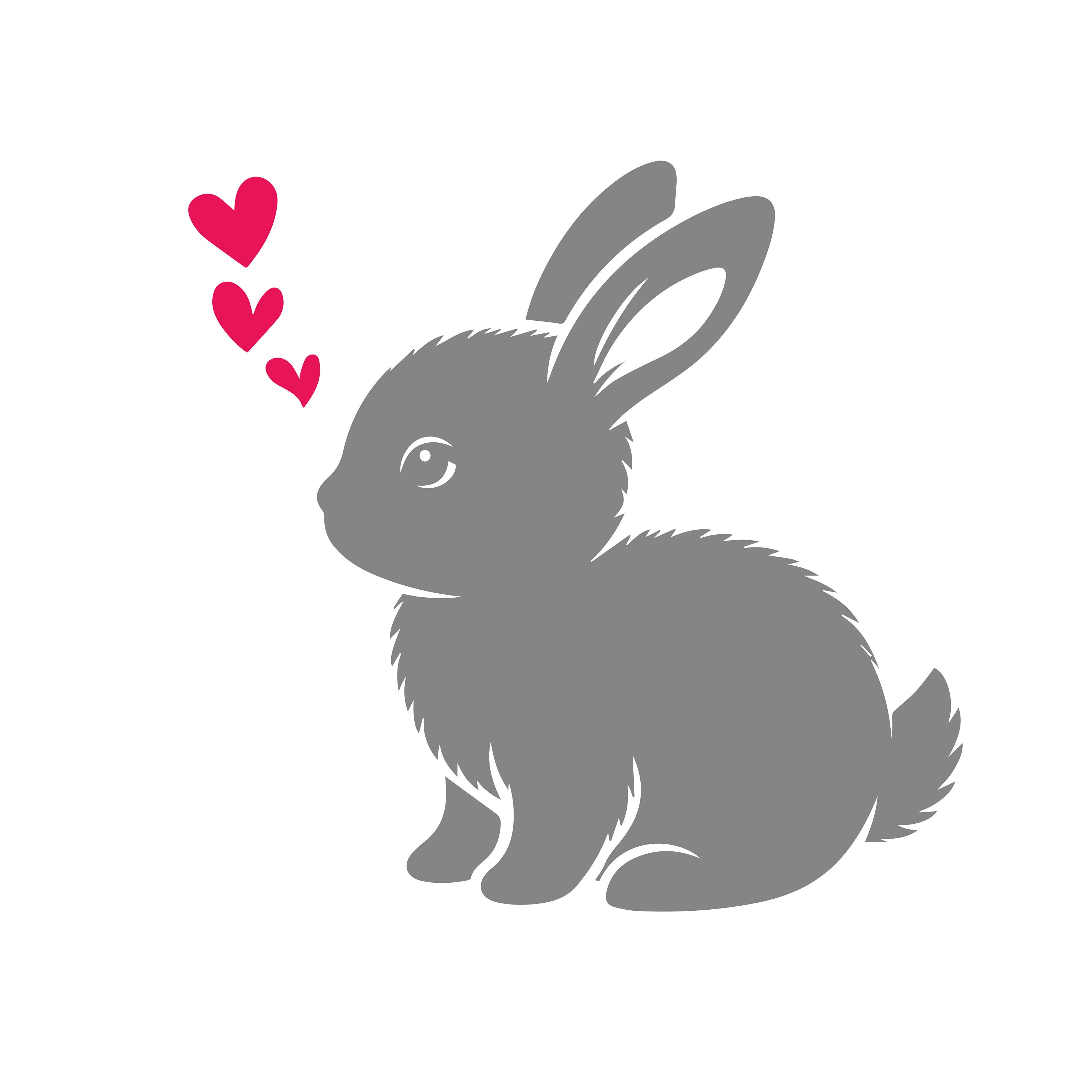 Cute Baby Bunny SVG, Easter Bunny Cut File, Rabbit SVG Baby Shower ...