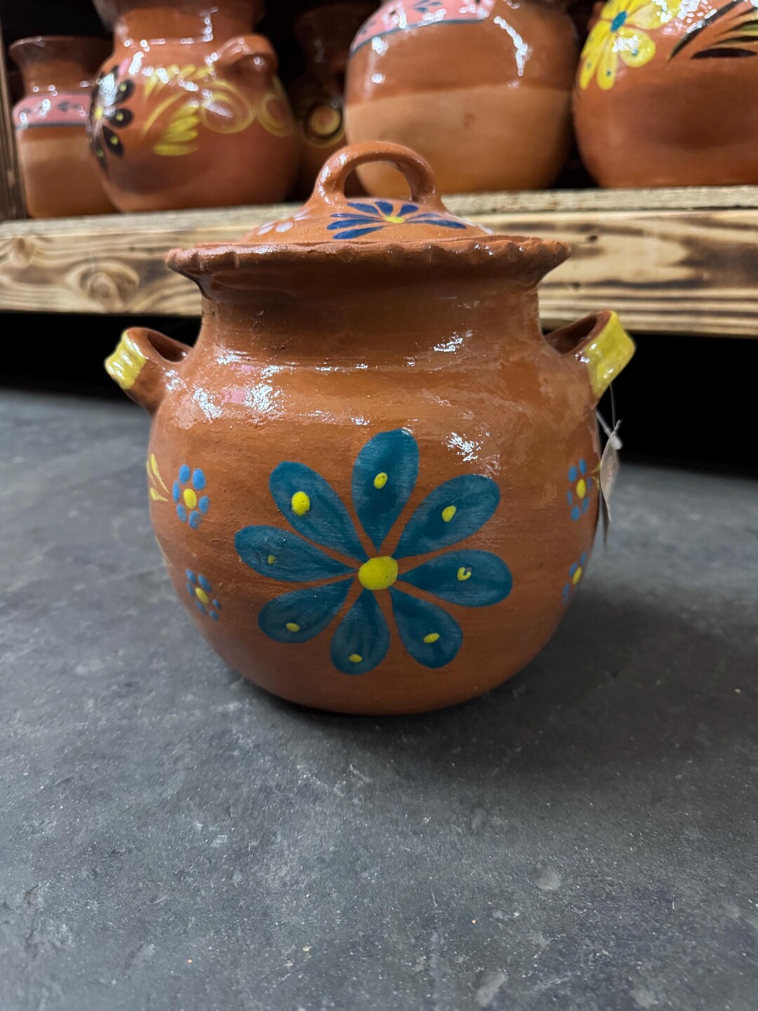 Mexican Hand-painted Ceramic Olla C/tapa, Handmade Olla C/tapa 4 Litros ...