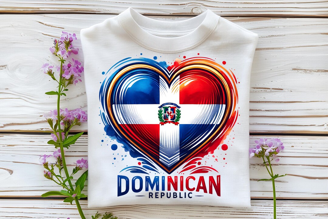 Dominican Heart PNG Sublimation Designs Dominican Republic PNG ...