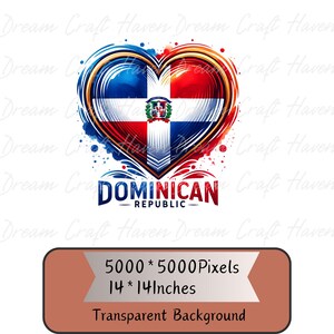 Dominican Heart PNG Sublimation Designs Dominican Republic PNG ...