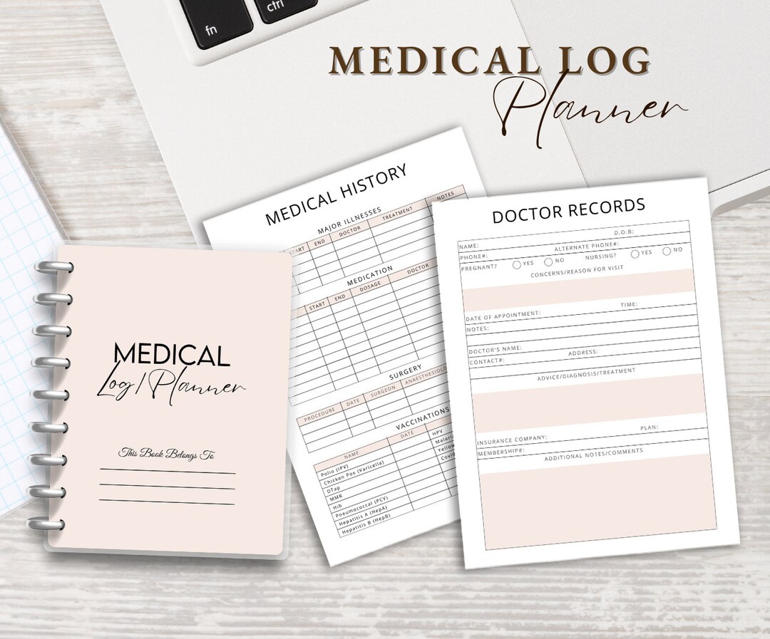 Medical Planner Printable Healthcare Planner Medication - Etsy