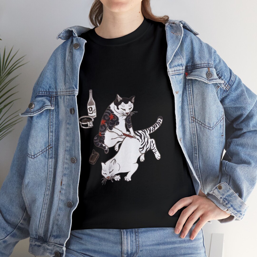 Cartoon Cat Tee Shirt for Men and Women - Etsy