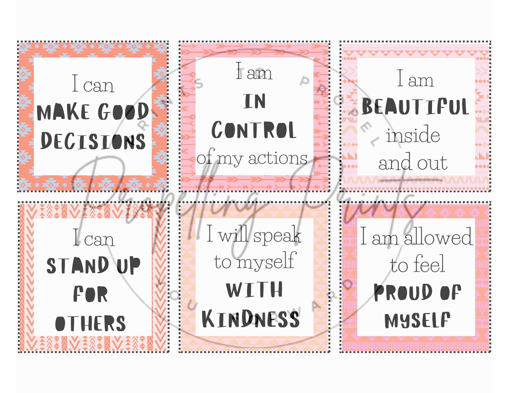 30 Affirmation Cards for Teens - Etsy